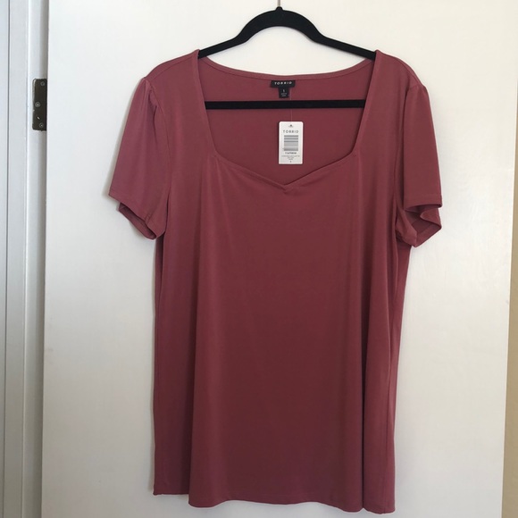torrid | Tops | Torrid Rose Colored Short Sleeve Blouse | Poshmark